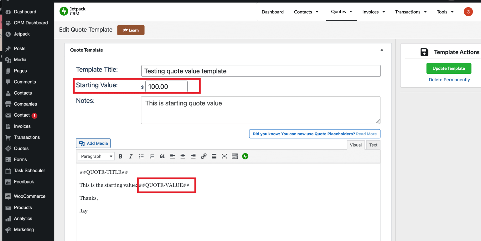 How do I create a Quote? | Jetpack CRM